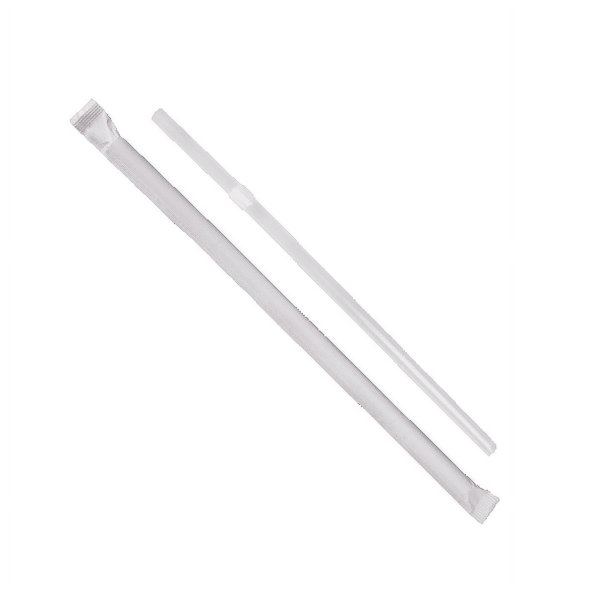 Karat 7.75'' Flexible Jumbo Straws (5mm) Paper Wrapped - Clear - 10,000 ...