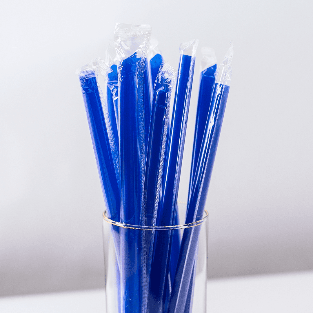 Karat 9'' Colossal, Blue, Poly Wrapped Straw - 1,600 ct - Walmart.com