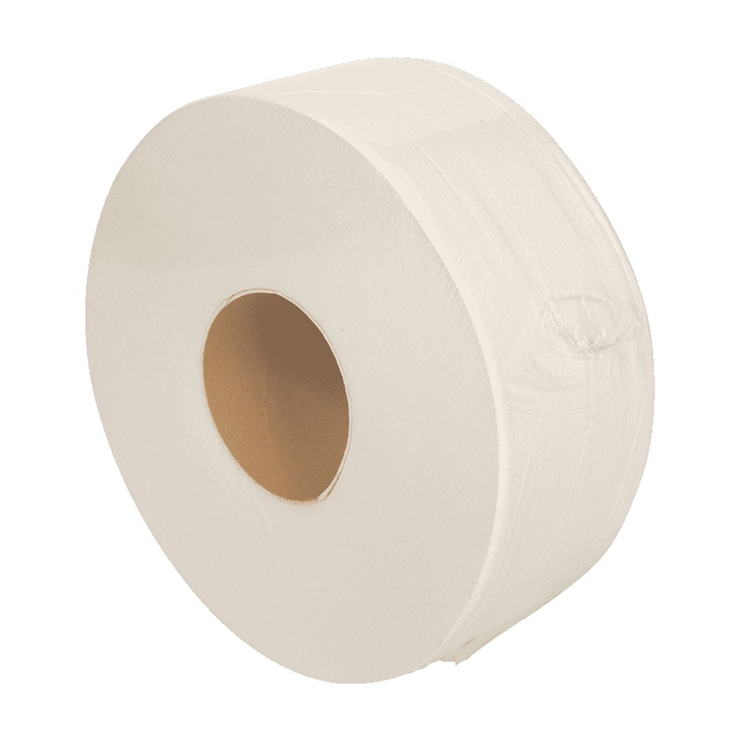 Karat 2-Ply Jumbo Toilet Paper Roll, 9-inch Diameter, 1000 feet, White ...