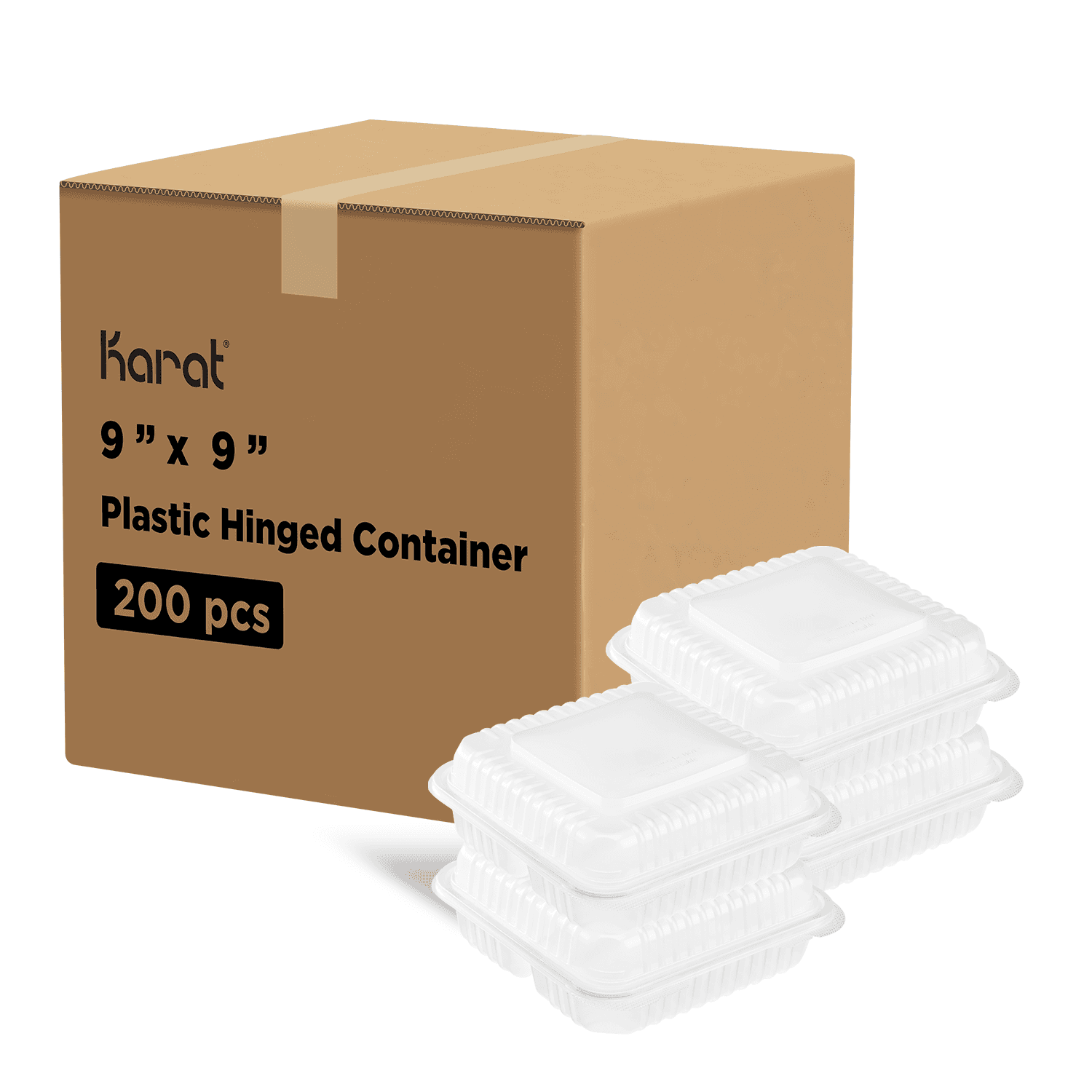 Dart ClearSeal Hinged-Lid Plastic Containers, 5.8 x 6 x 3, Clear ...