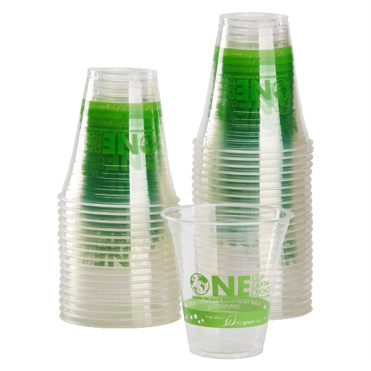 Karat Earth 12oz PLA Disposable Plastic Cups, 1,000 pcs, Generic Print ...