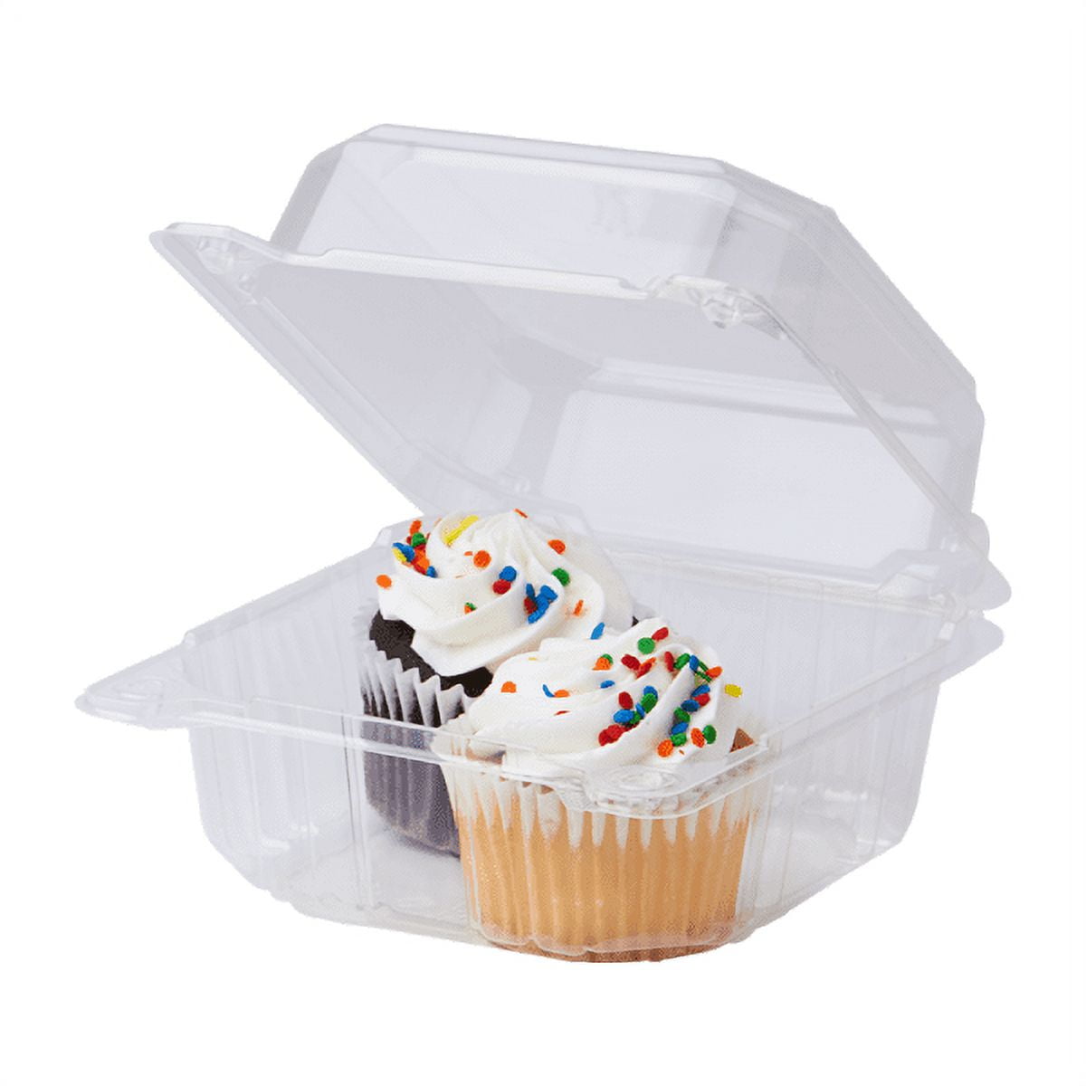 Karat Earth 6''x6'' PLA Hinged Containers - 500 pcs - Walmart.com