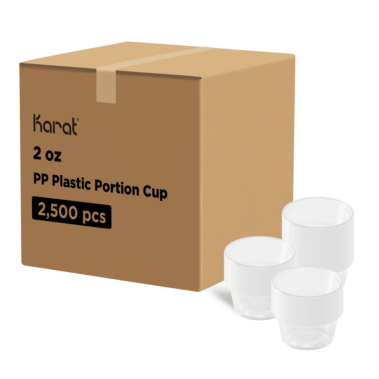Karat 2 oz Clear Plastic Portion Cups, Polypropylene, Case of 2500 ...