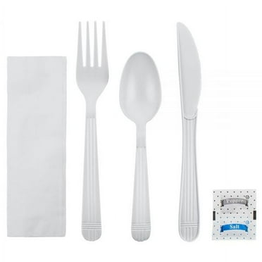 Crown Display 120-Piece Plastic Heavy-Duty Disposable Cutlery Sets ...