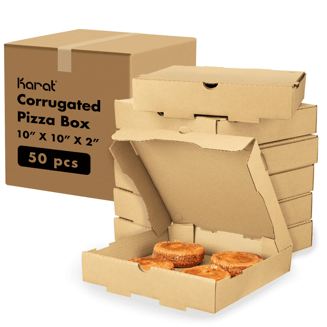 Karat Kraft Pizza Boxes - Grease-Resistant Corrugated Pizza Box ...