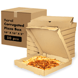 Karat Kraft Pizza Boxes - Grease-Resistant Corrugated Pizza Box ...