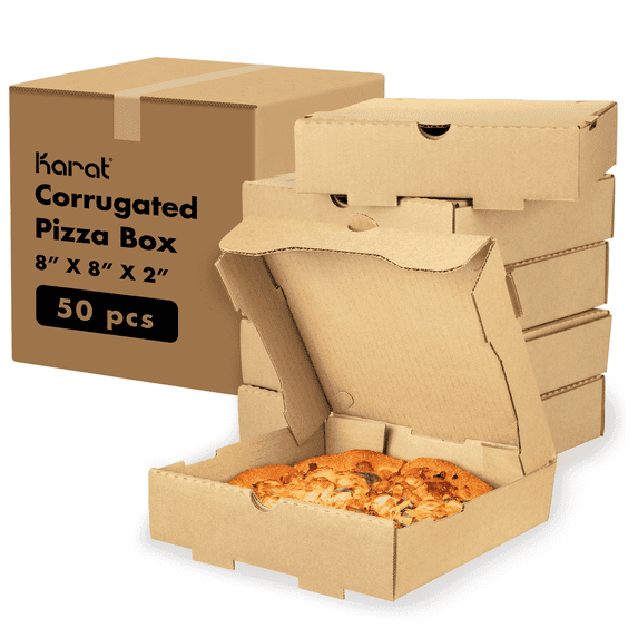 Karat Kraft Pizza Boxes - Grease-Resistant Corrugated Pizza Box ...