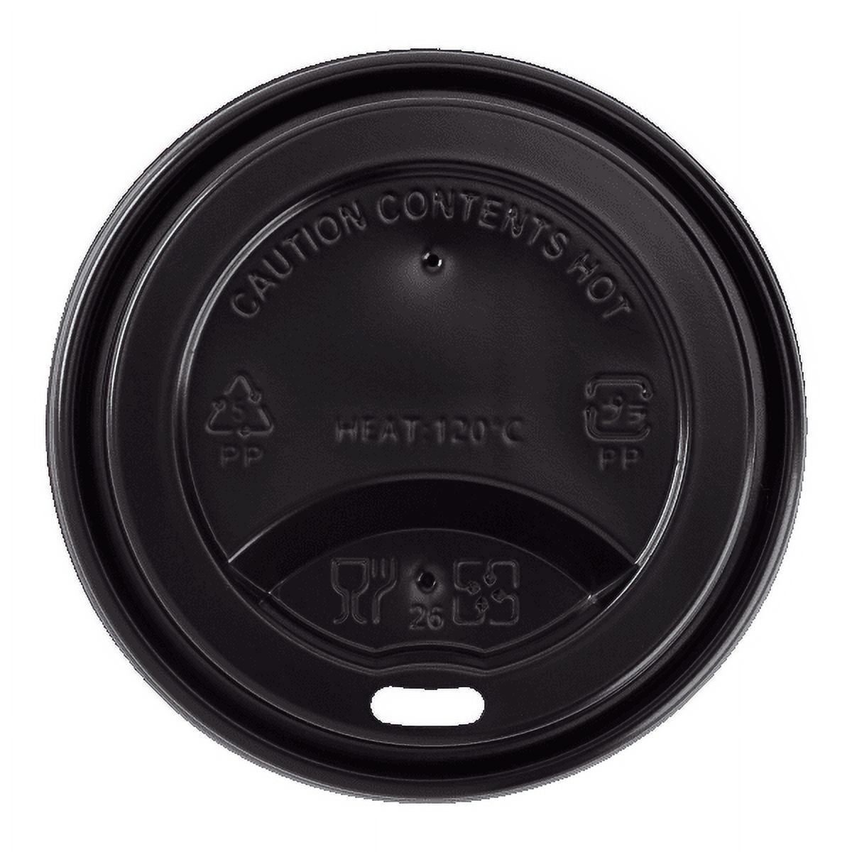 Karat PP Sipper Dome Lid for 8 oz Paper Hot Cup (Black) - 1,000 ct ...