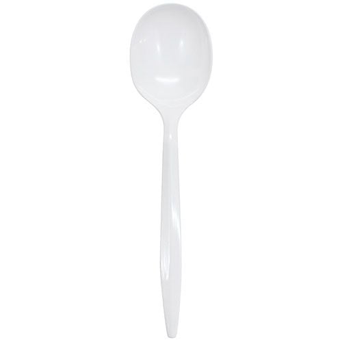 Karat PS Plastic Medium Weight Soup Spoons Bulk Box - White - 1,000 ct ...
