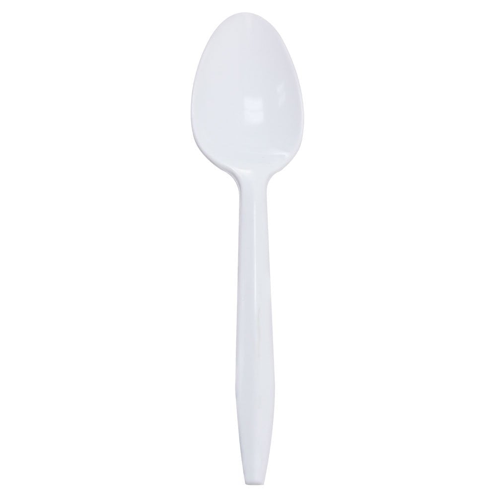 Karat Polypropylene Disposable Tea Spoons, Medium Weight, White, 1000 ...