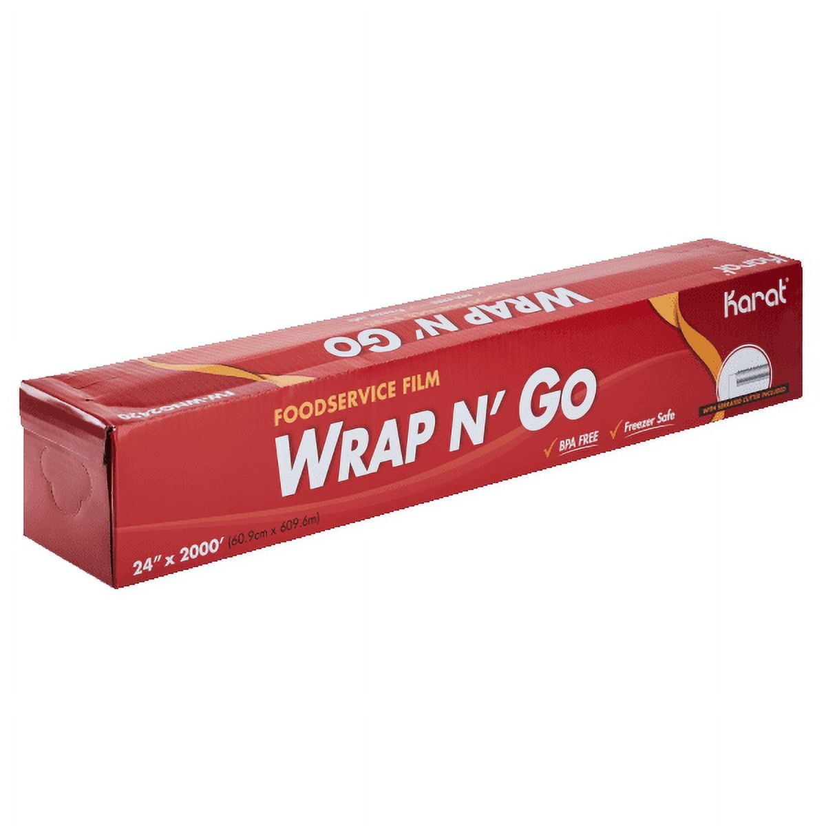 "Karat Heavy Duty 24""x2000' Big Roll Commercial Stretch Plastic Wrap ...