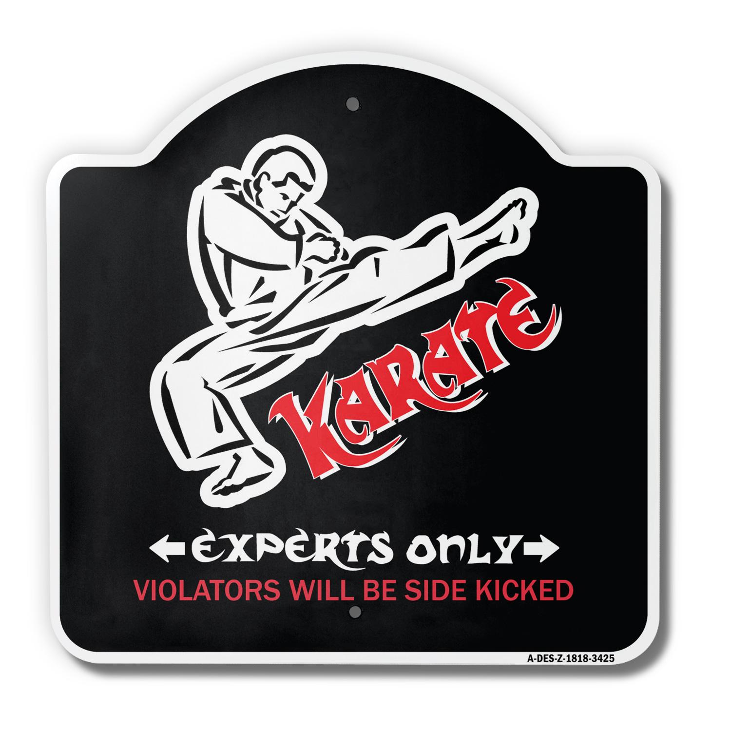 Karate 18" X 18" Heavy-Gauge Aluminum Architectural Sign | SignMission ...