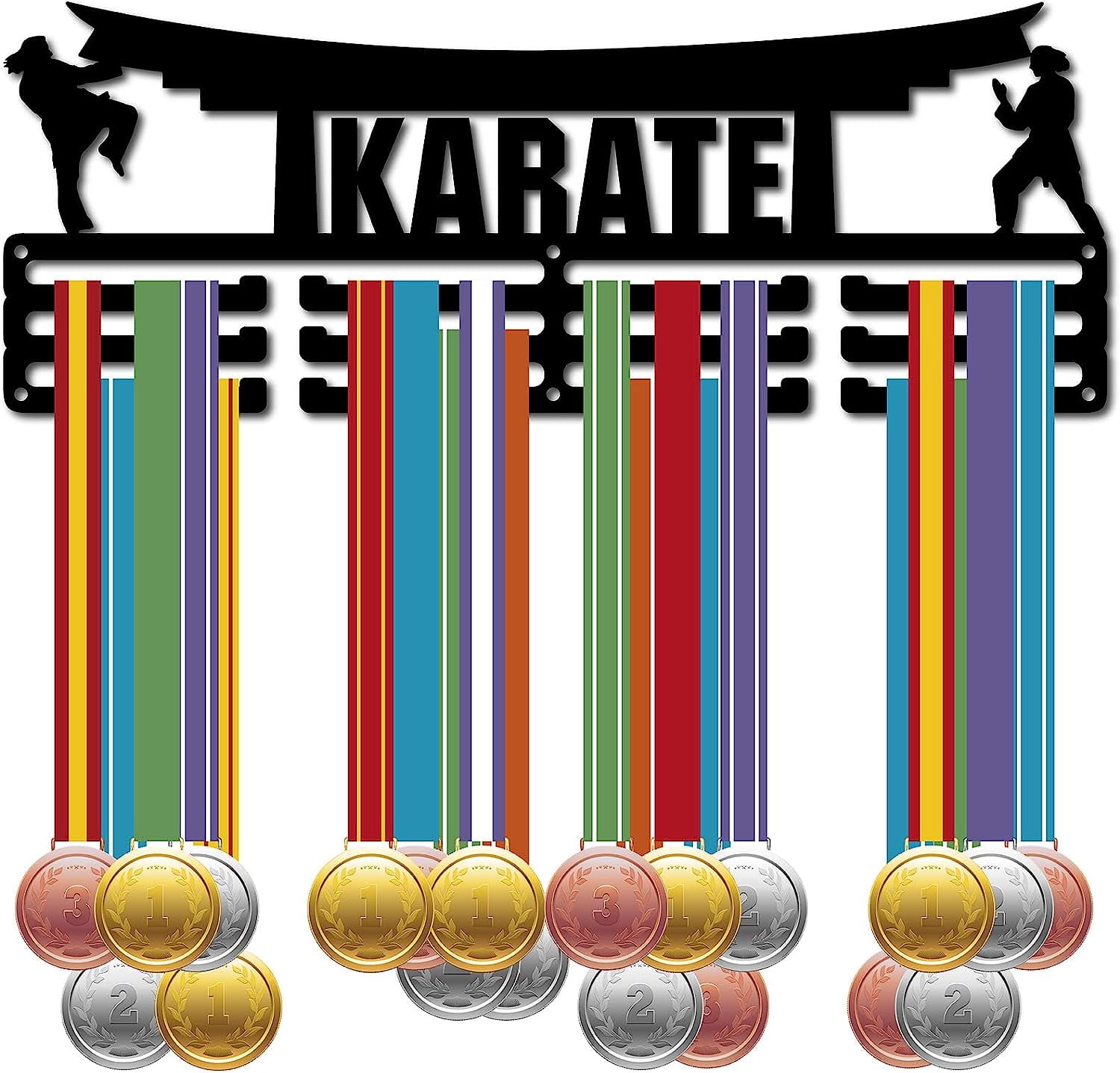 Karate Athlete Medal Hanger Display Taekwondo Sport Metal Medal Holder ...