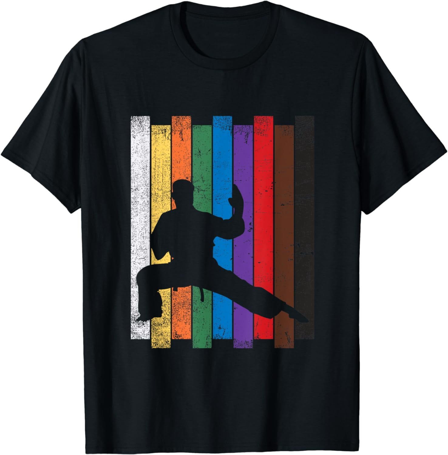 Karate Belt Shirt Karate Silhouette T, Martial-Arts mens s Arts men ...