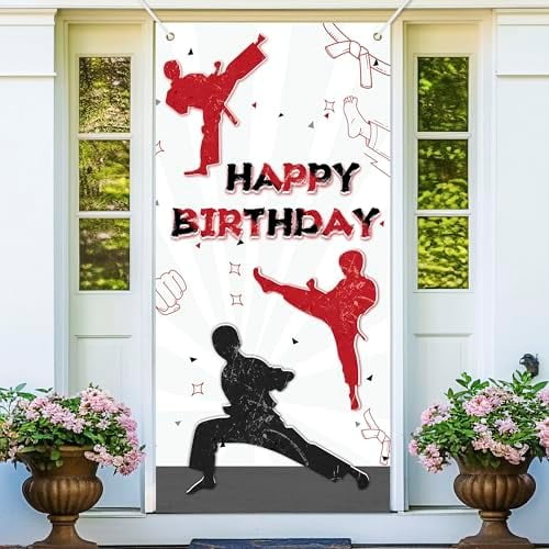 Karate Birthday Party Banner Backdrop Karate Martial Arts Sports Theme ...