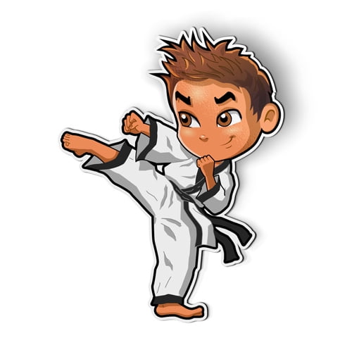 Karate Boy - 5.5" Magnet for Car Locker Refrigerator - Walmart.com