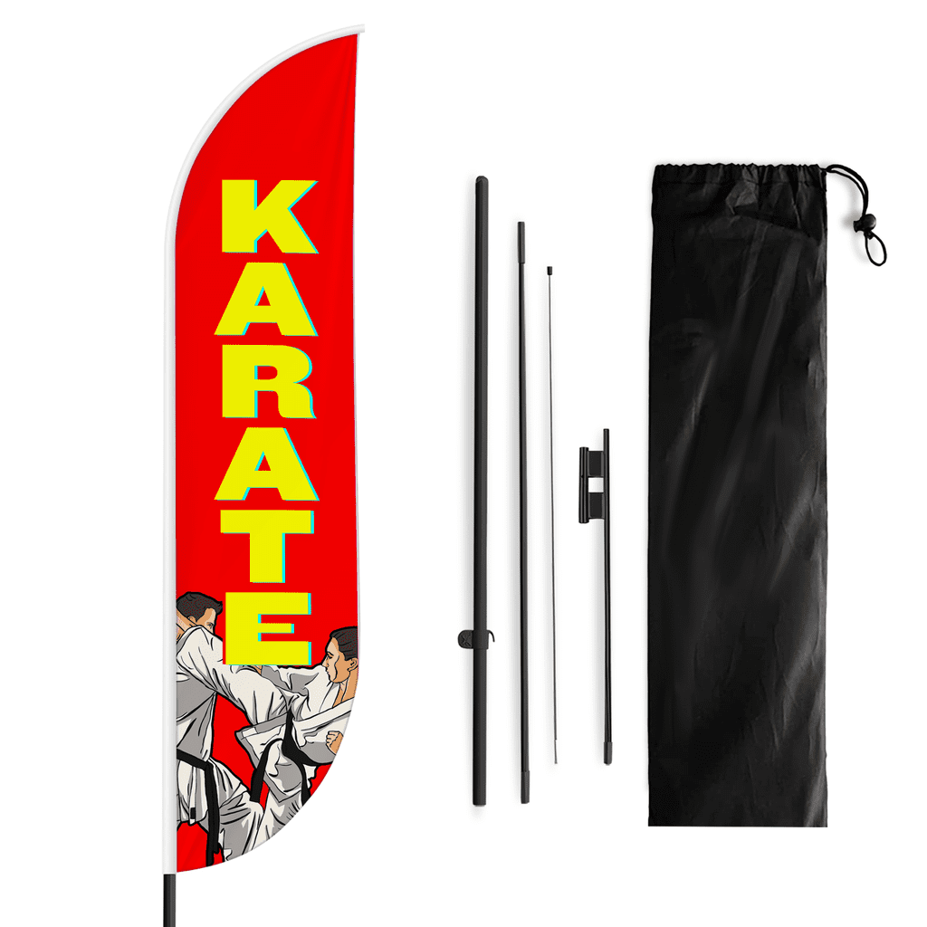 Karate Feather flag Pole Mountfor Outdoor by Mavis Print | 15 FEET Long ...