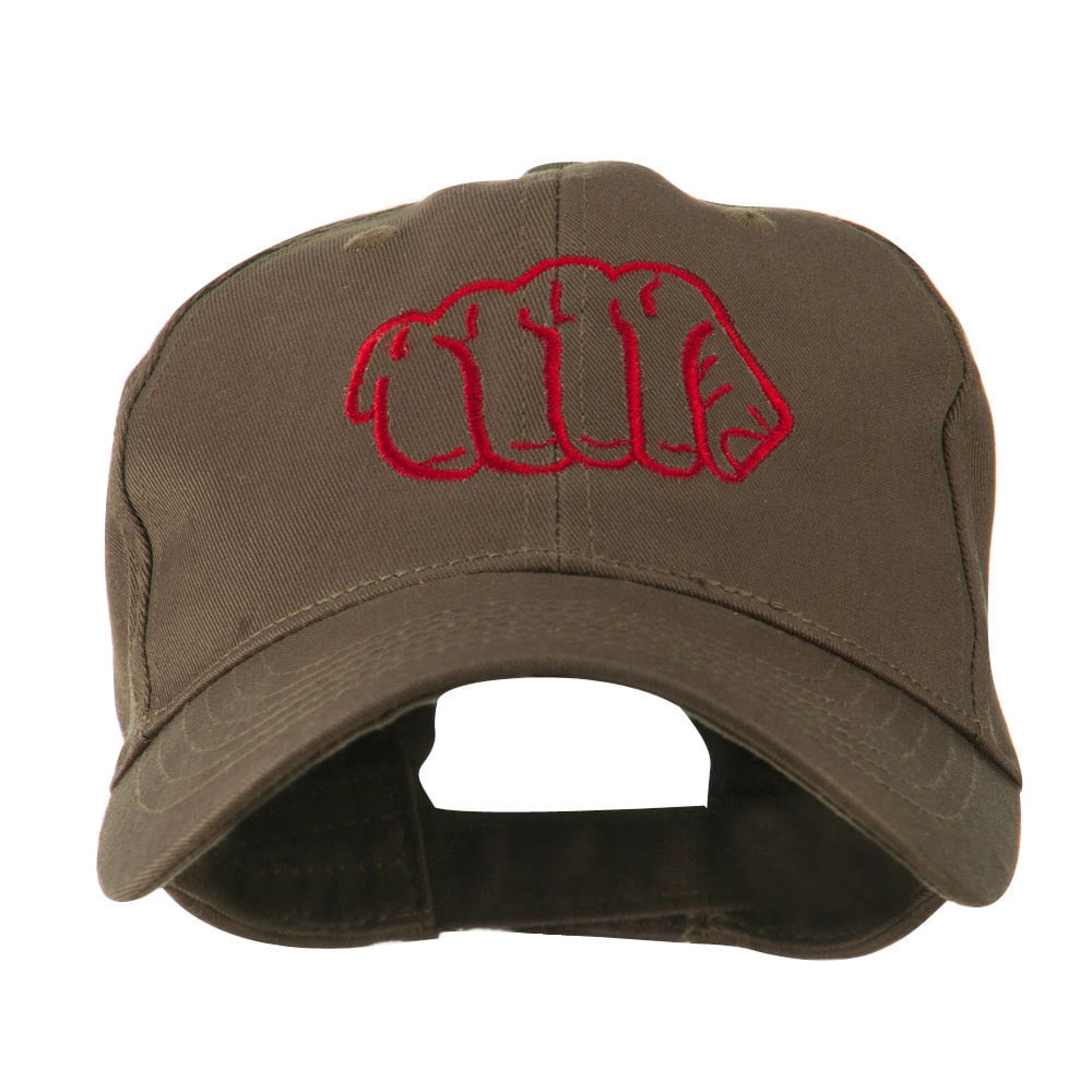 Karate Fist Sports Embroidered Cap - Brown OSFM - Walmart.com