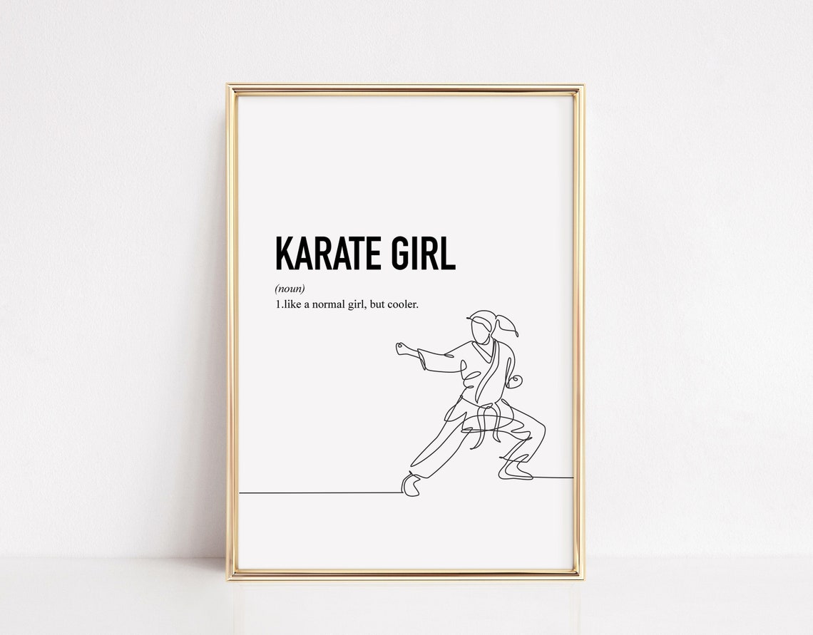 Karate Gifts, Karate Girl Karate Kid Present, Teen Room Decor, Dorm ...