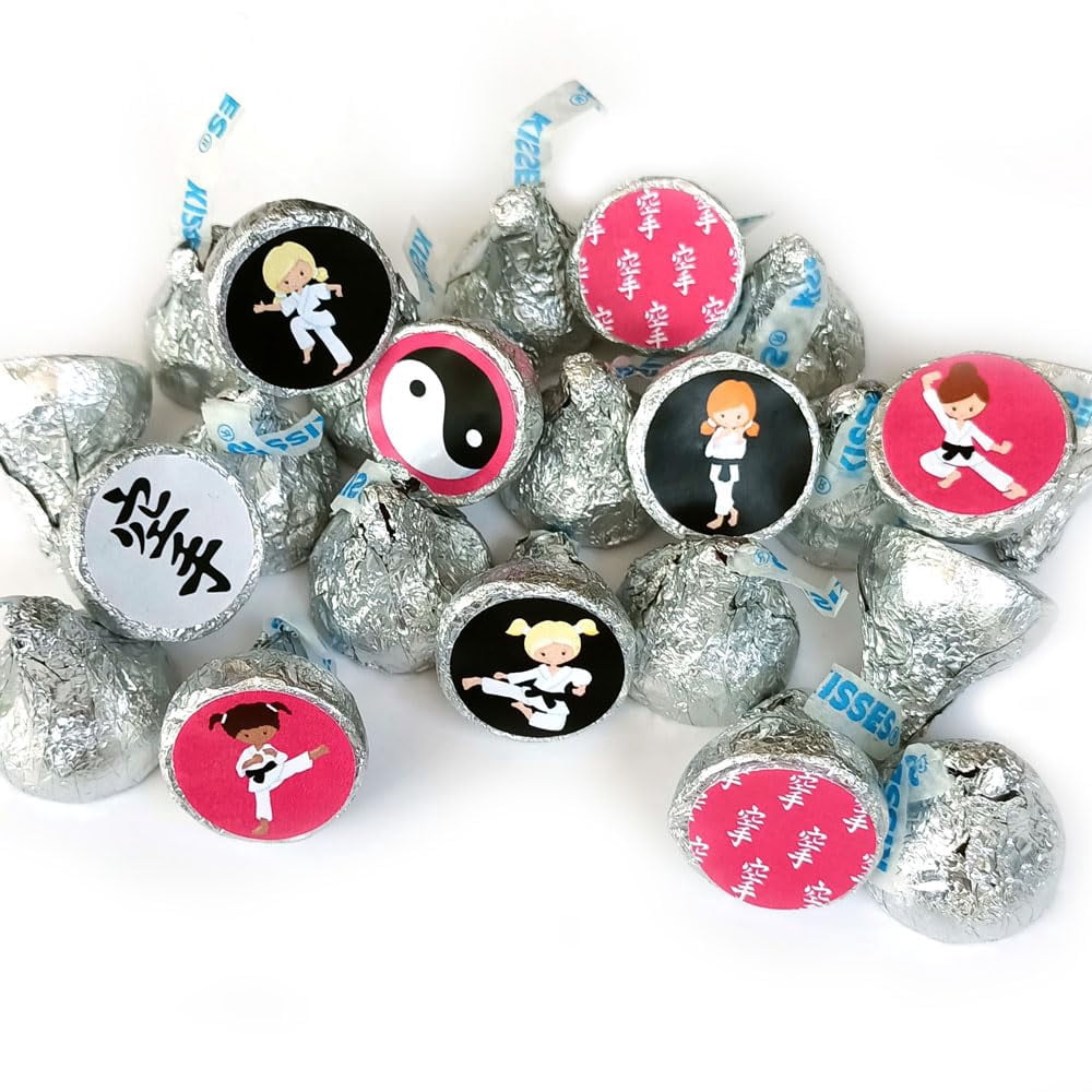 Karate Girl Labels for KEF16 Hershey Kisses Chocolates by Adore By Nat ...