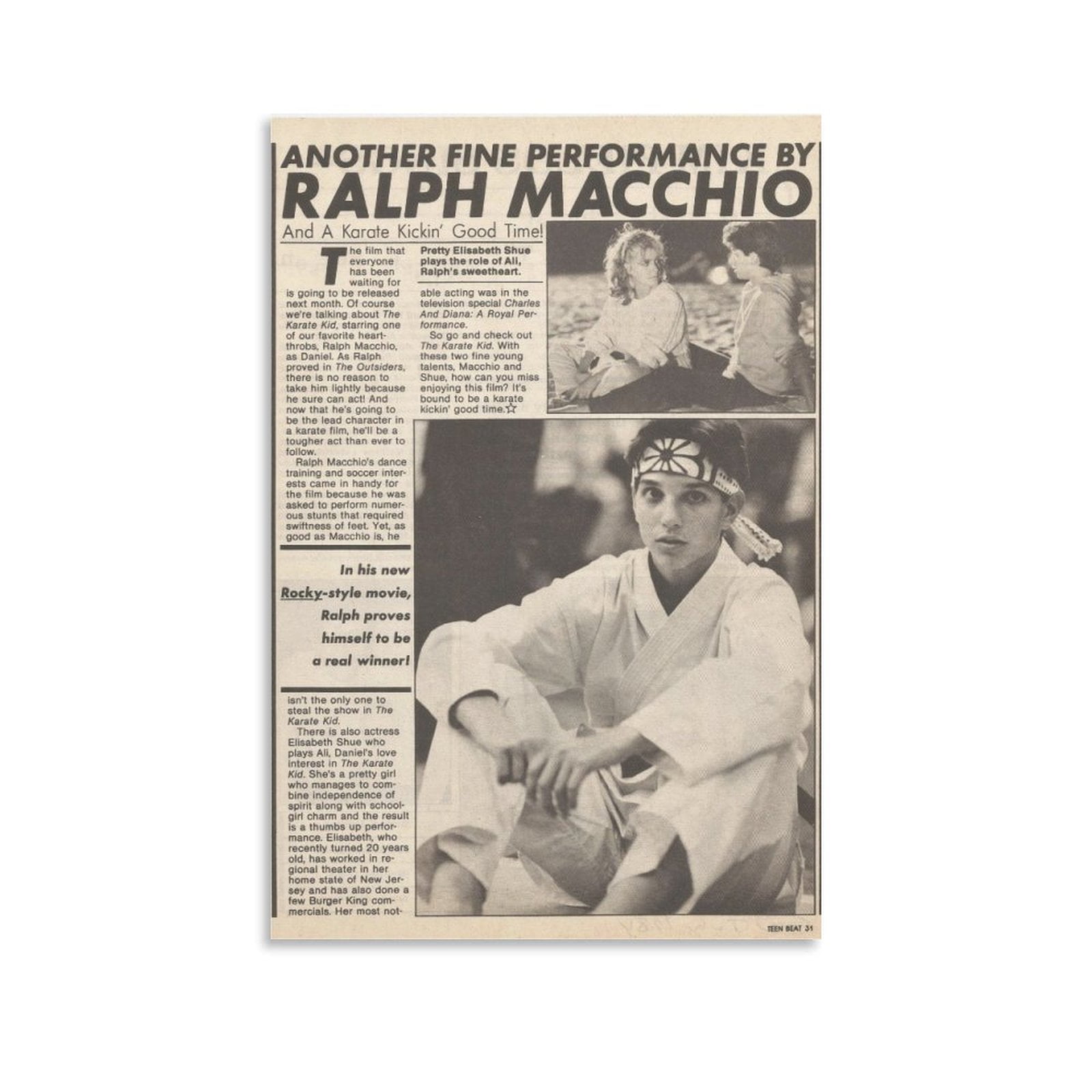 The Karate Kid 1984 Movie Poster Ralph Macchio Poster Poster Decorative ...