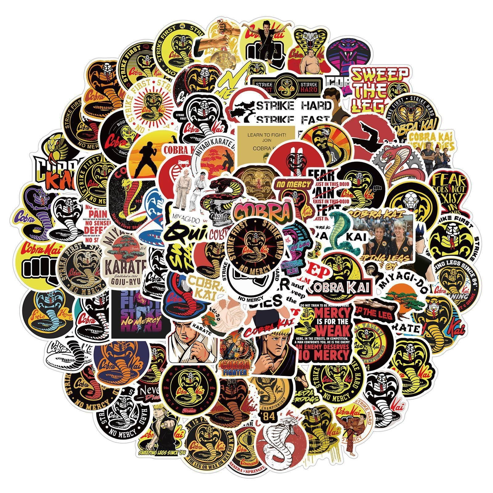 Main Street Karate Kid Cobra Kai Stickers, Set of 50 Decals, Great for ...