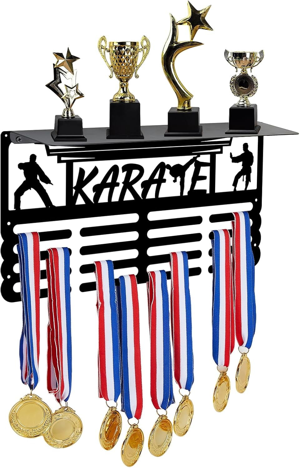 Karate Medal Hanger Display Trophy Shelf Sports Medal Holder Trophy ...