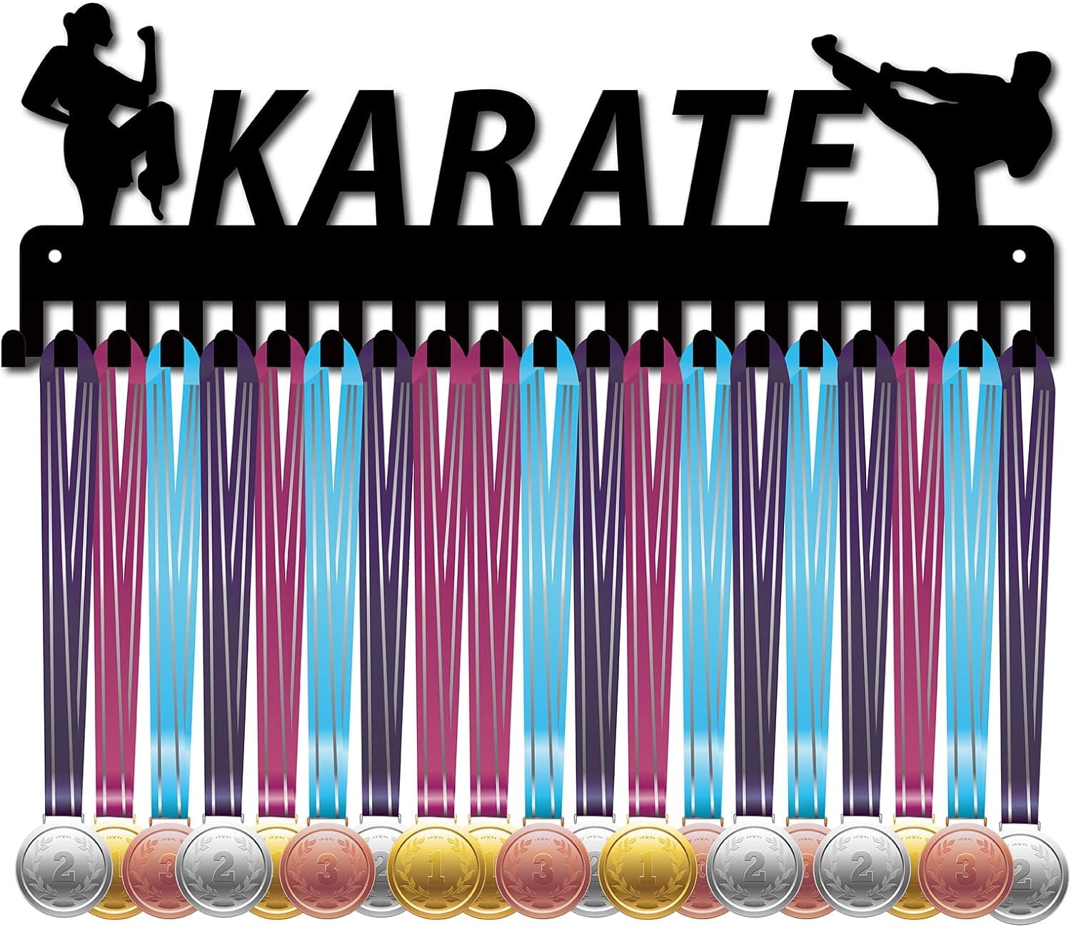 Karate Medal Holder Athlete Sport Medals Display Stand Wall Mount ...