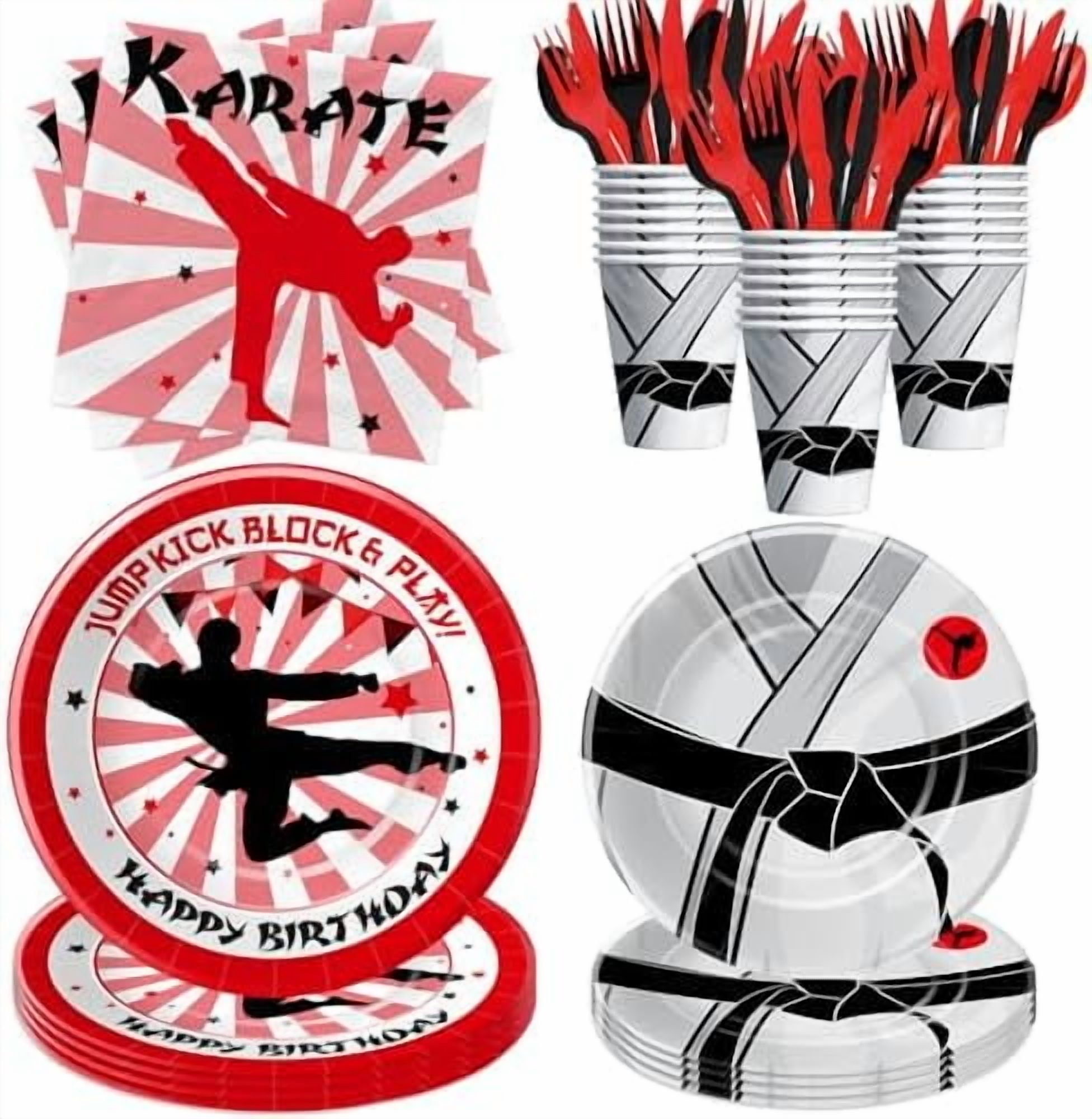 Karate Party Decorations Tableware, Karate Birthday Party Supplies ...