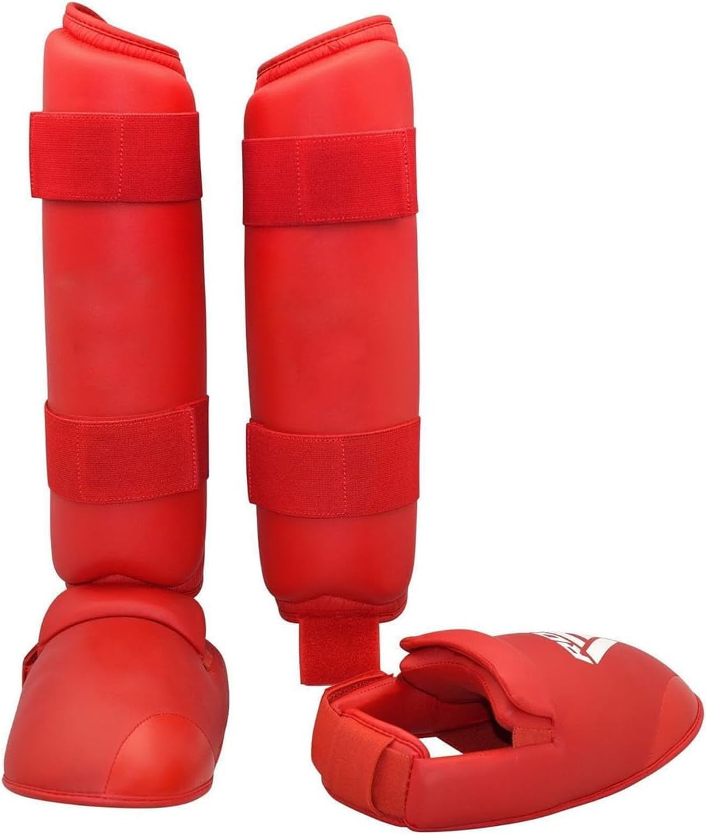 Karate Shin Guards with Instep Boxing Sanda Helmet Gloves Adult ...