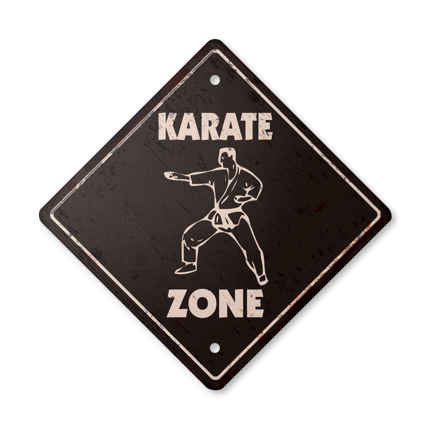 Karate Vintage Crossing Sign Zone Xing | Indoor/Outdoor Plastic | 20 ...