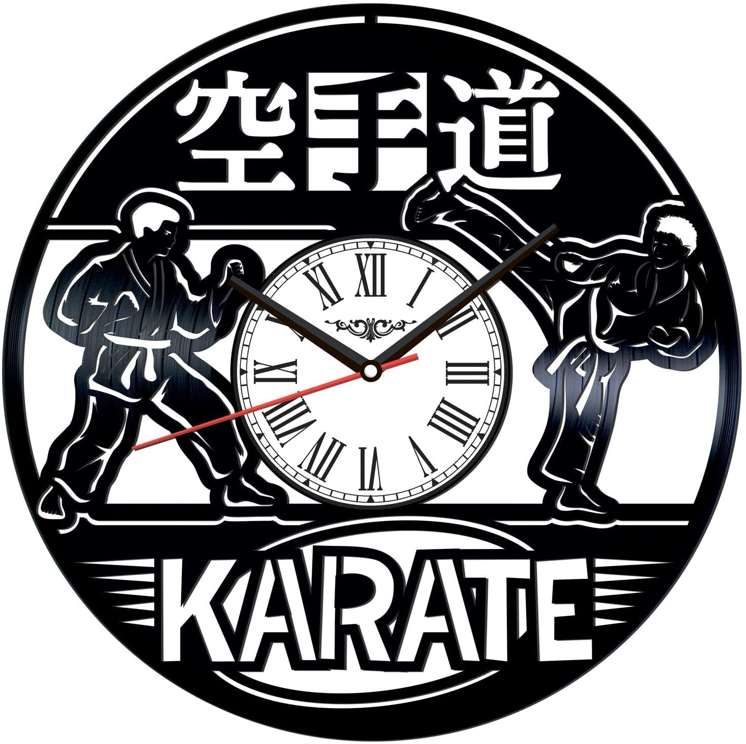 Karate Vinyl Record Wall Clock Retro style Wall clock Silent Home Decor ...