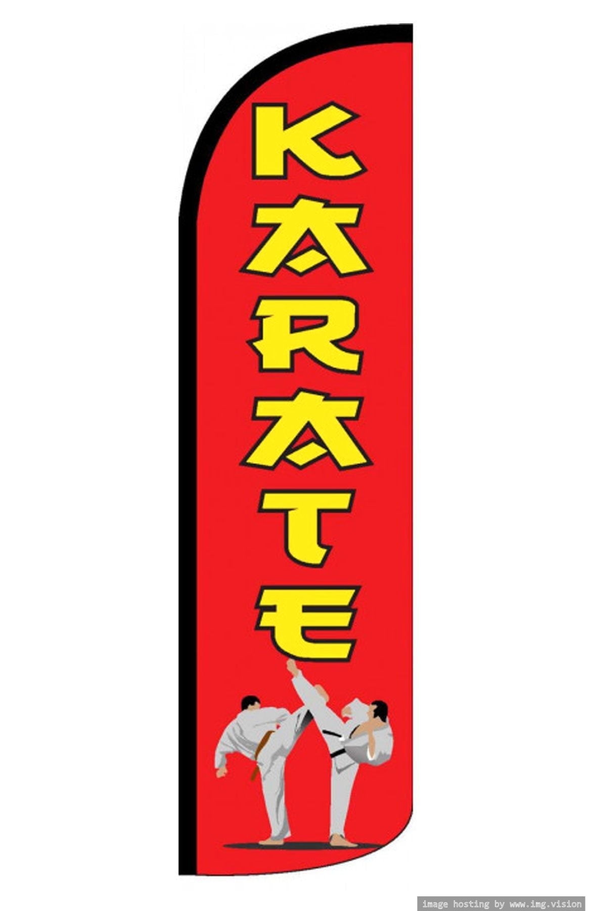Karate Windless flag Without Pole Advertisement /Business Flags ...
