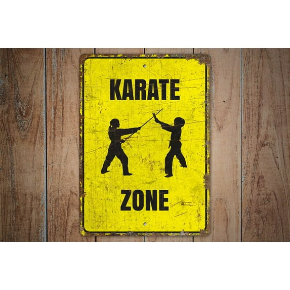 Karate Zone Karate Zone Sign Karate Zone Decor Karate Sign Vintage ...