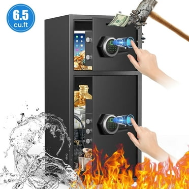 Fireproof and Waterproof Safe Box, 2 Cubic Feet Extra Large Lock Box ...