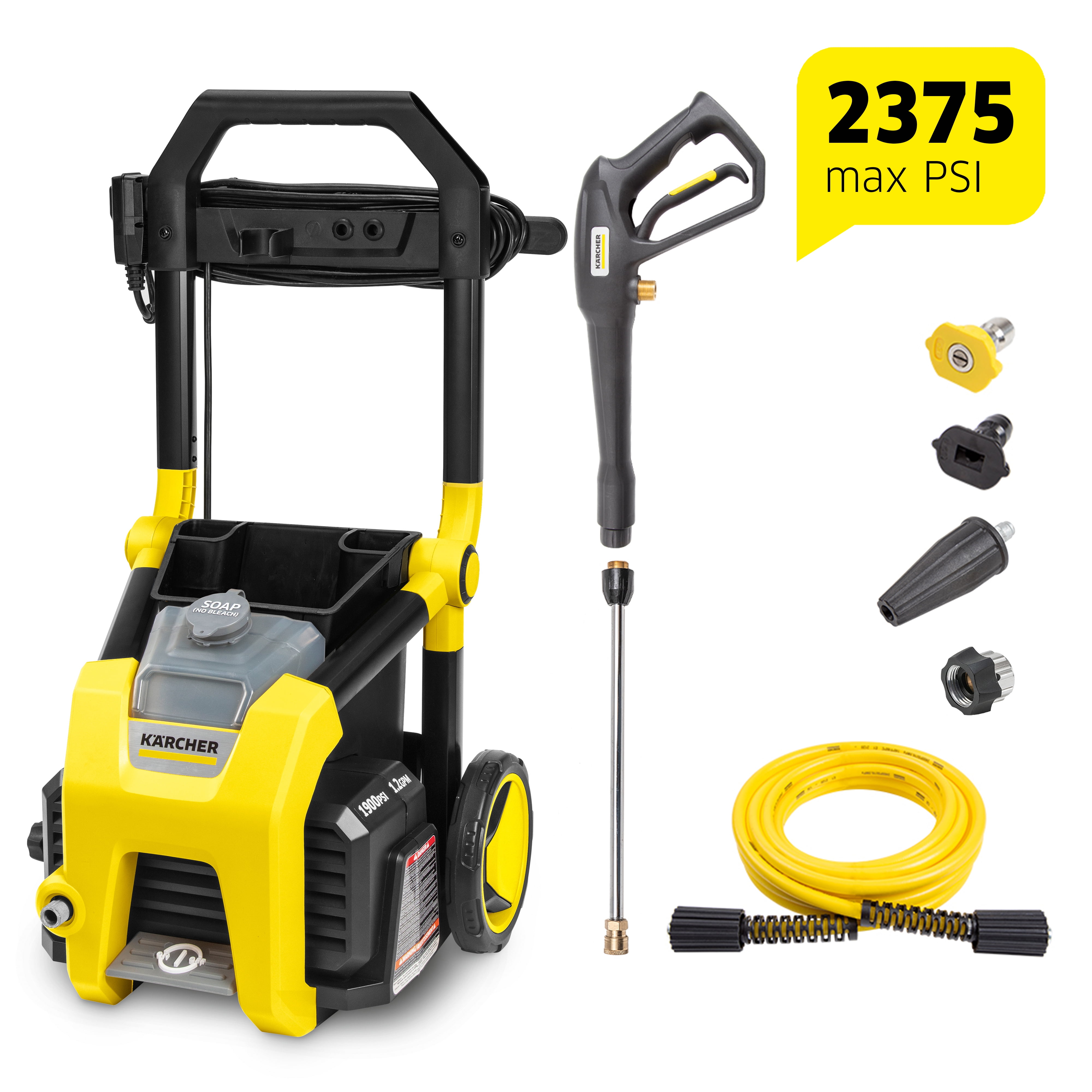 Karcher Electric Power K1900PS High Pressure Washer, 2375 Max PSI, 1.2 ...