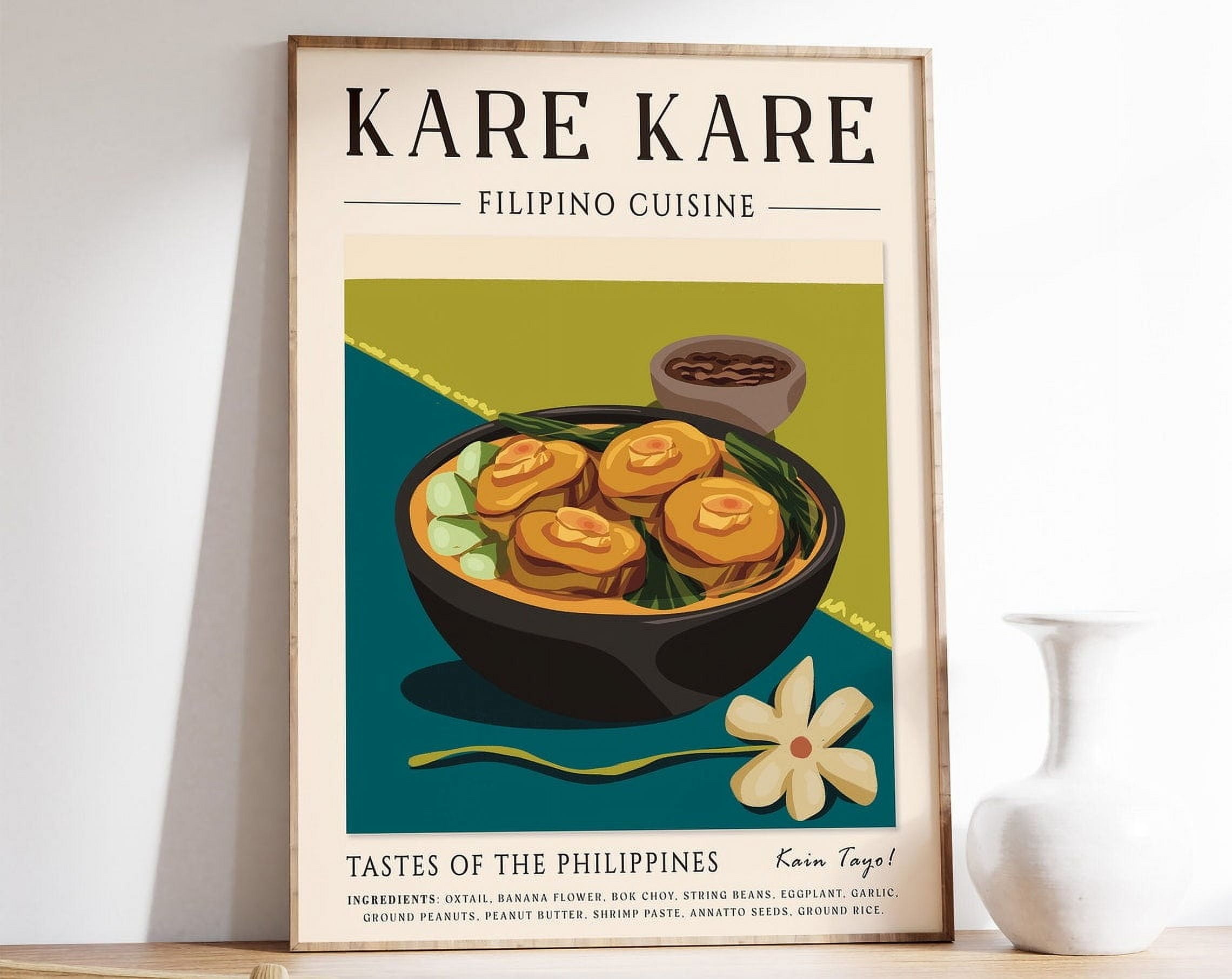 Kare Kare Filipino Food Poster, Filipino Food Print, Philippines Food ...
