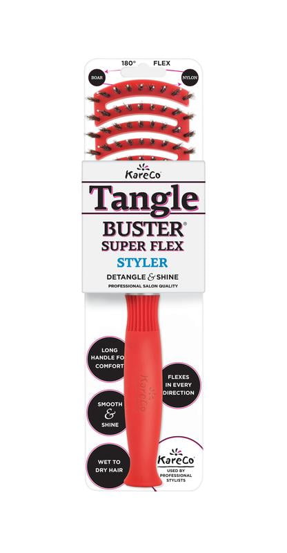 KareCo Tangle Buster Hair Brush Salon Professional Flexible SuperFlex ...