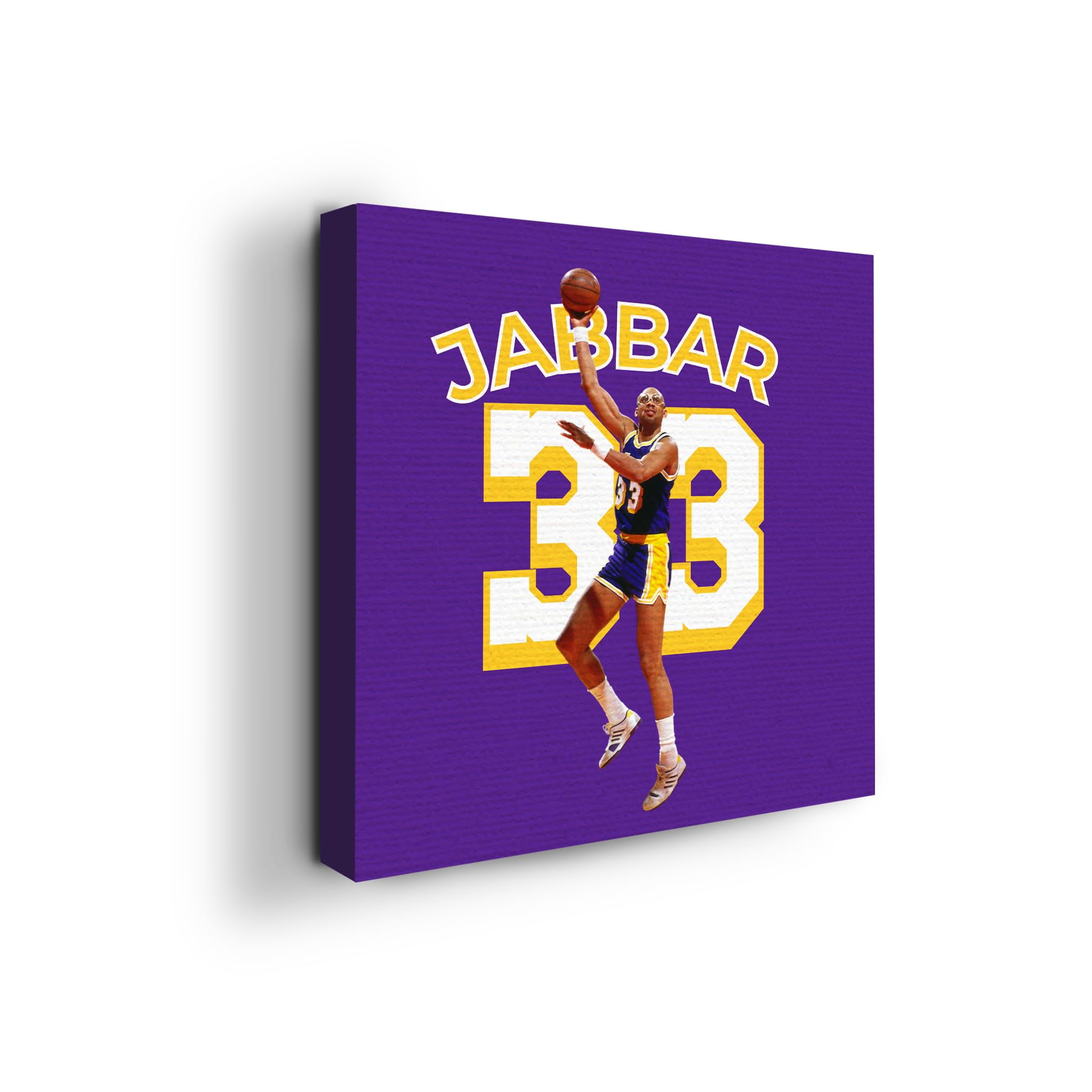 Kareem Abdul-Jabbar Canvas Wall Art by Mavis Print- 14x14 inches ...