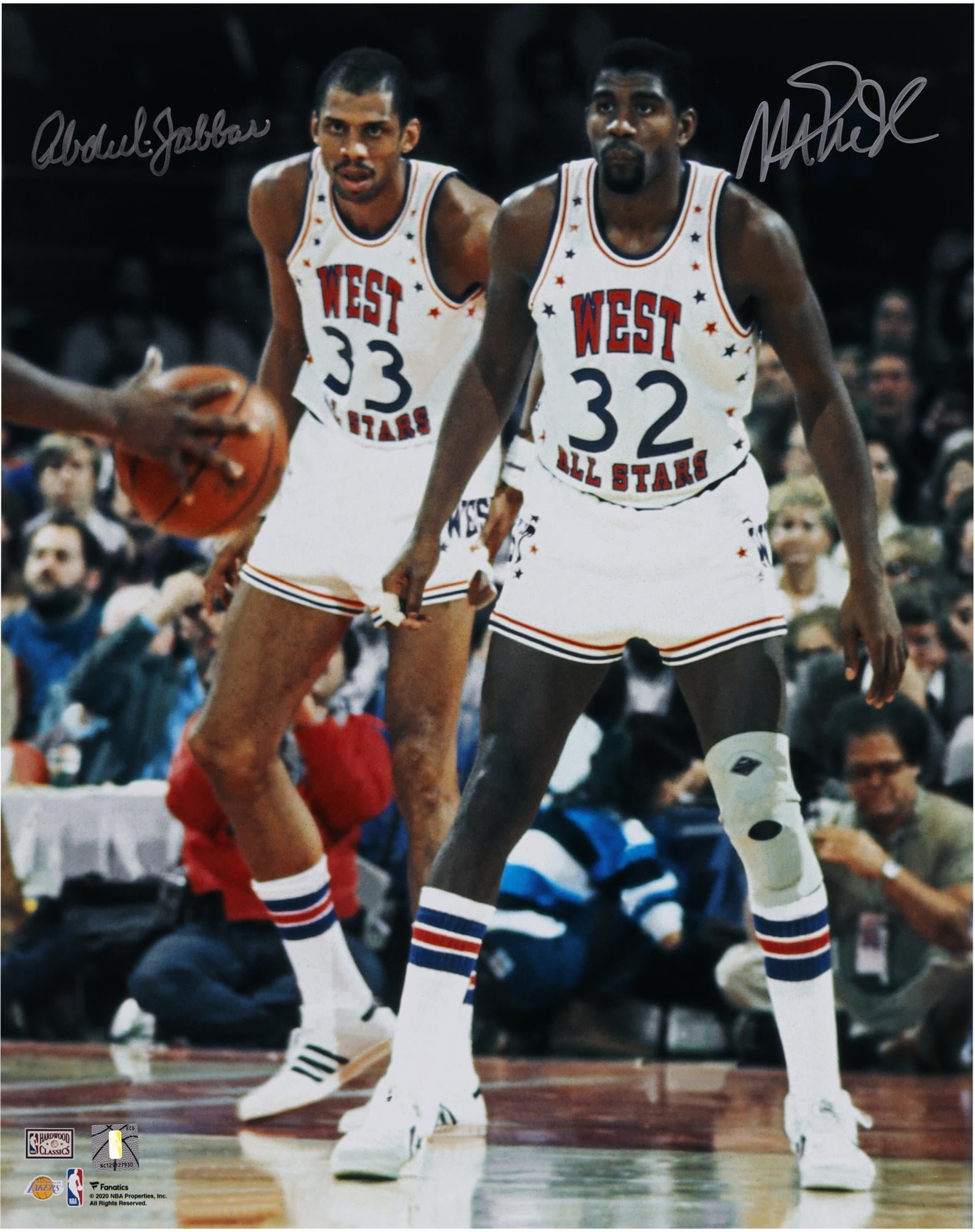 Kareem Abdul-Jabbar and Magic Johnson Los Angeles Lakers Autographed 16 ...