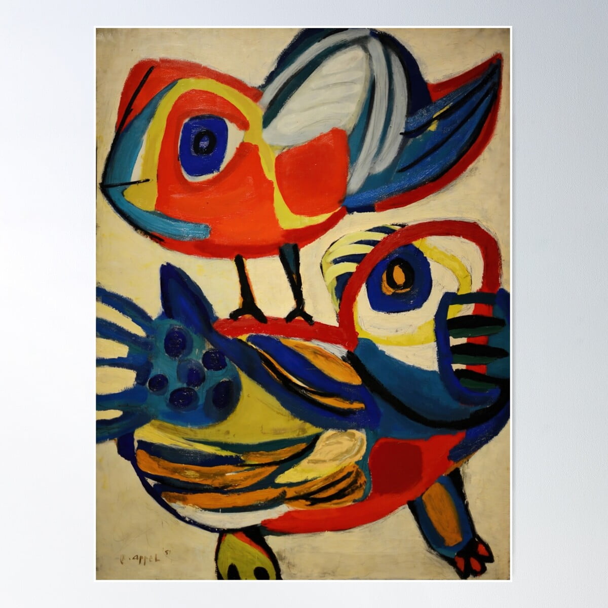 Karel Appel Poster Wall Art, Modern Wall Decor For Living Room Bedroom ...