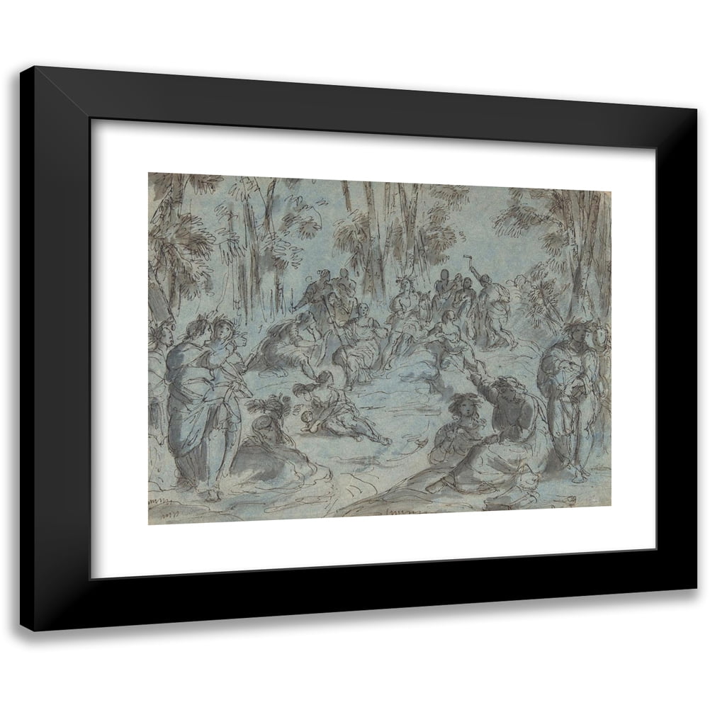 Karel Škréta 14x12 Black Modern Framed Museum Art Print Titled - Apollo ...
