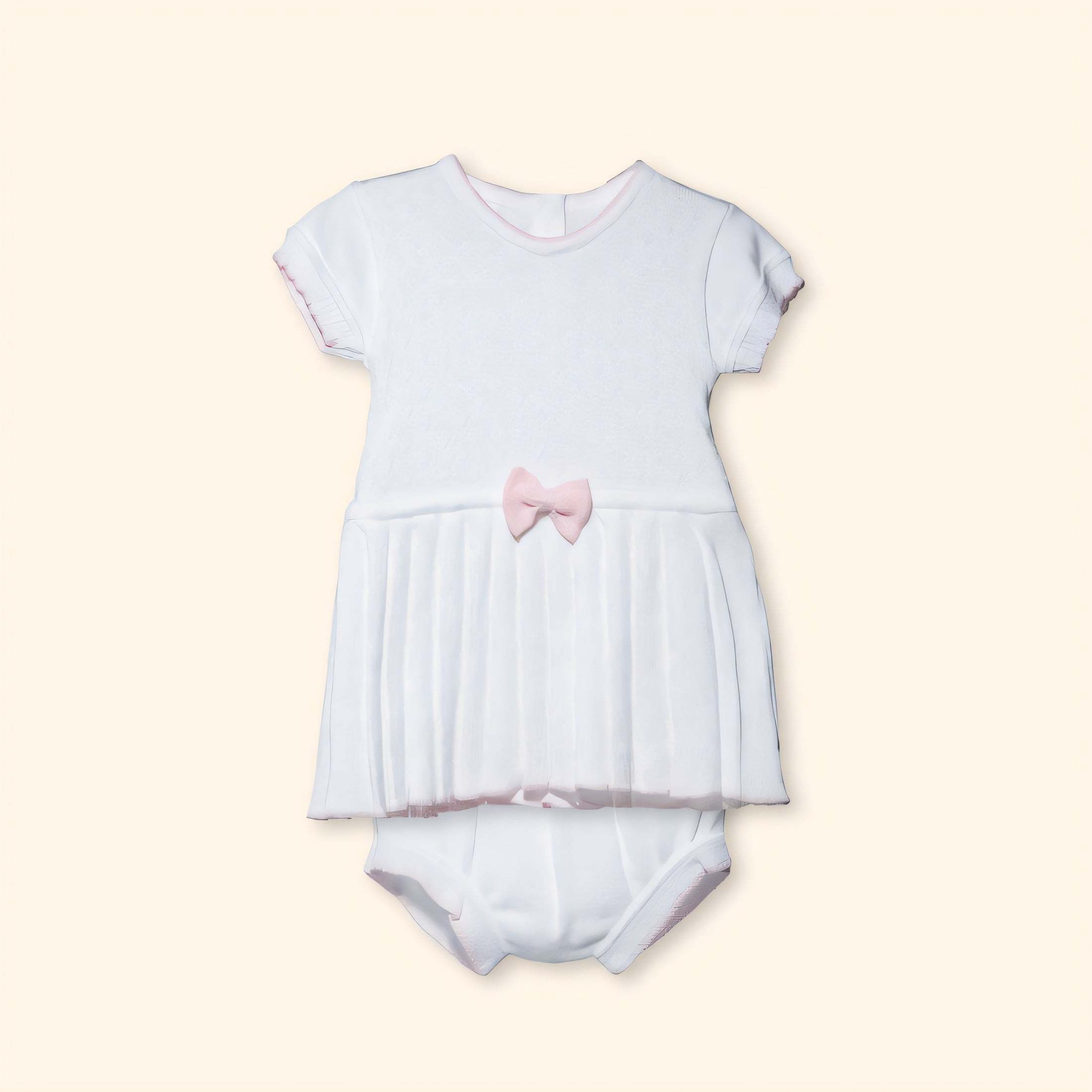 Karela Kids Alicia Dress - Size 0, White/Pink - Walmart.com