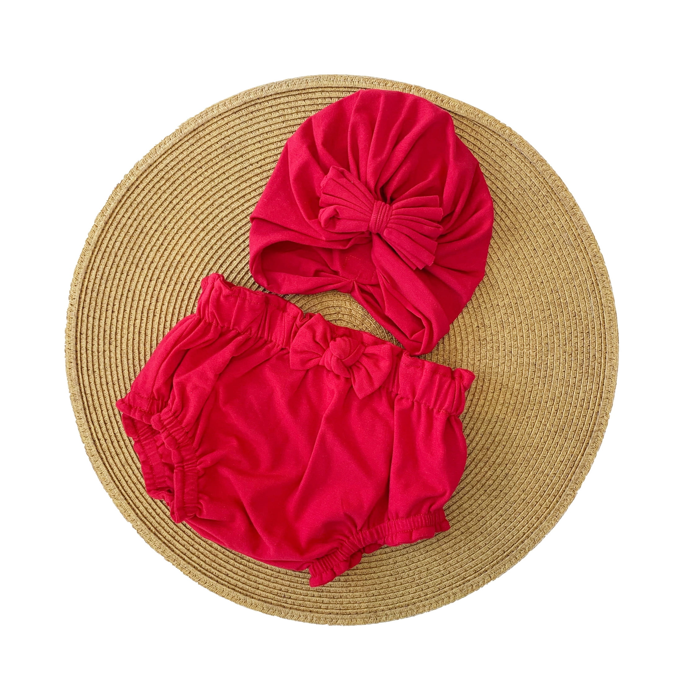 Karela Kids Panty And Turban - 3-6 Months, Red - Walmart.com