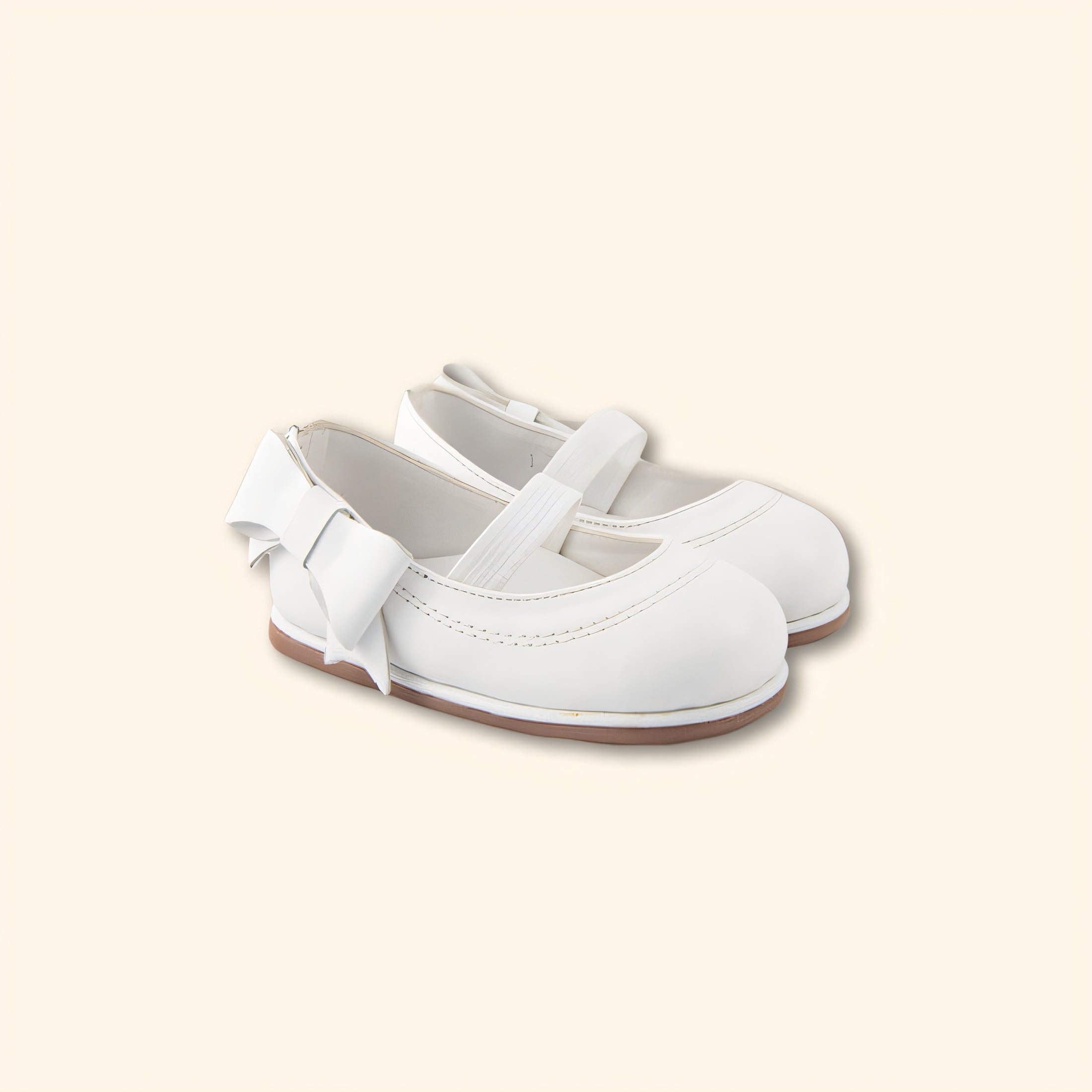 Karela Kids Side Bow Leather Shoes - White, Size 6 - Walmart.com