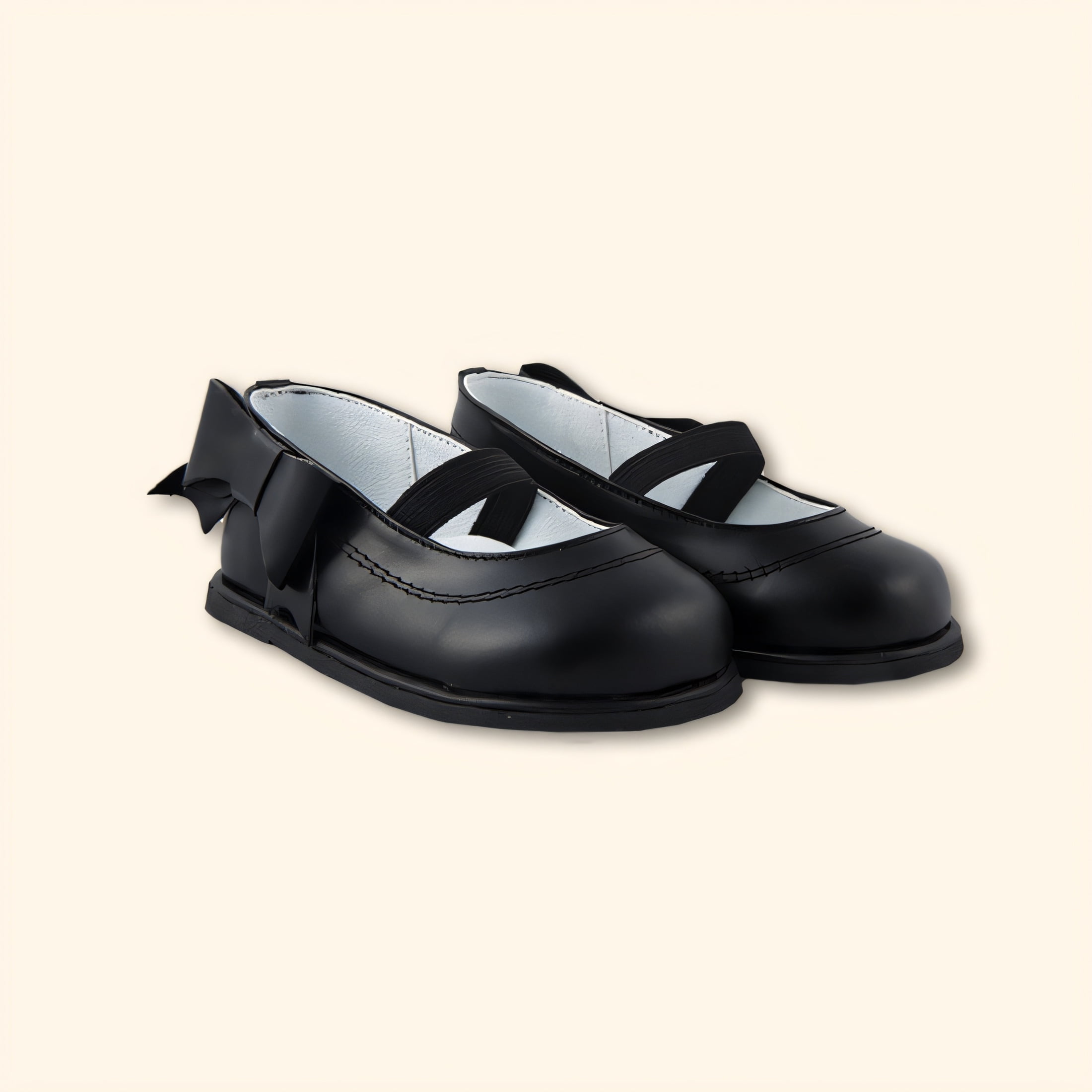 Karela Kids Side Bow Leather Shoes - Black, Size 4 - Walmart.com
