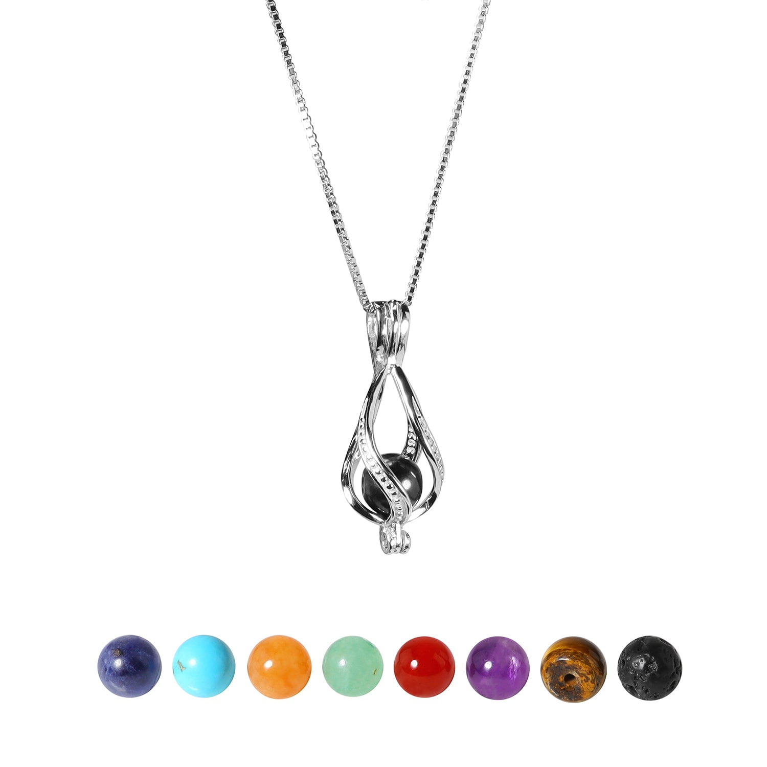 Karelia Creations Interchangeable Shungite Pendant, Sterling Silver ...