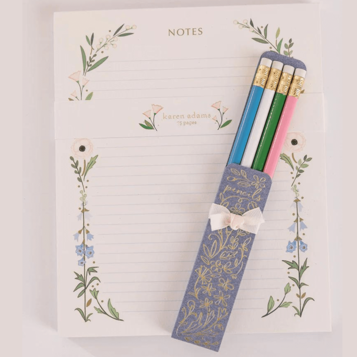 Karen Adams Notepad and Pencil Set - Garden - Walmart.com
