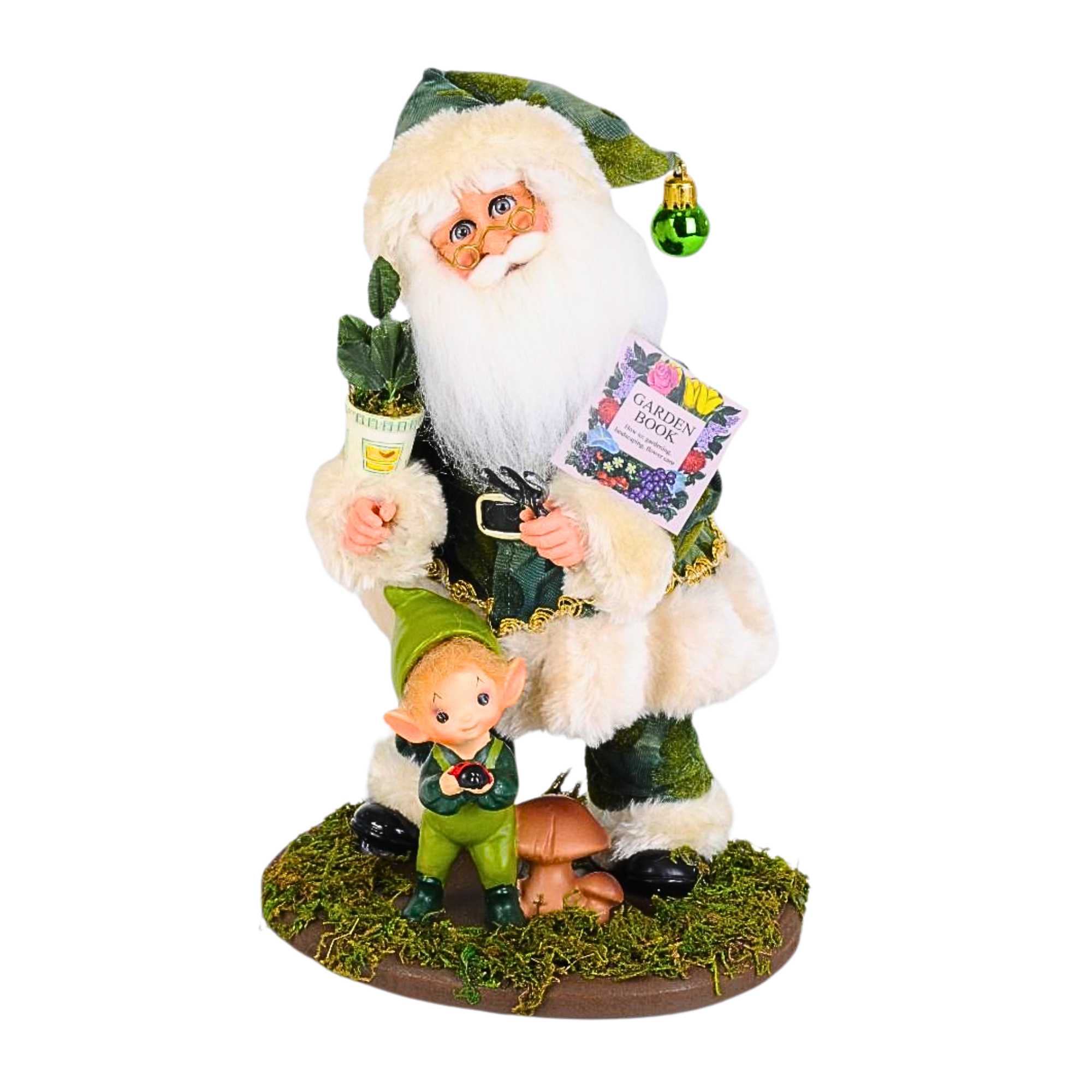 Karen Dideon Garden Santa - One Santa Figurine 10.5 Inch, Plastic ...