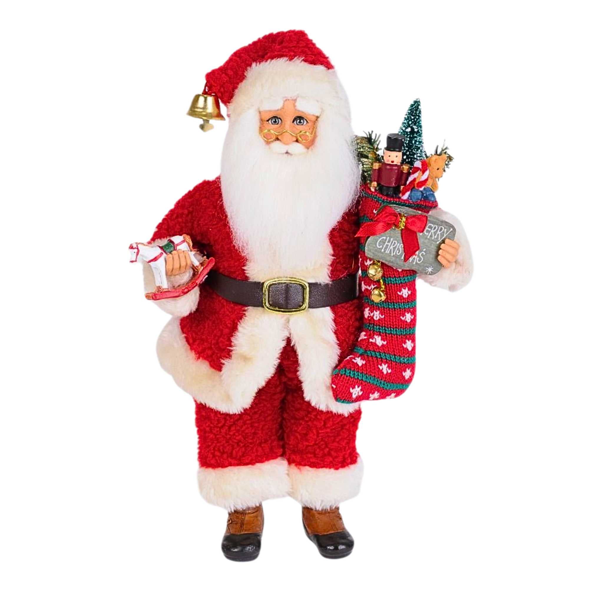 Karen Dideon Stocking Santa - One Santa Figurine 13 Inch, Plastic ...